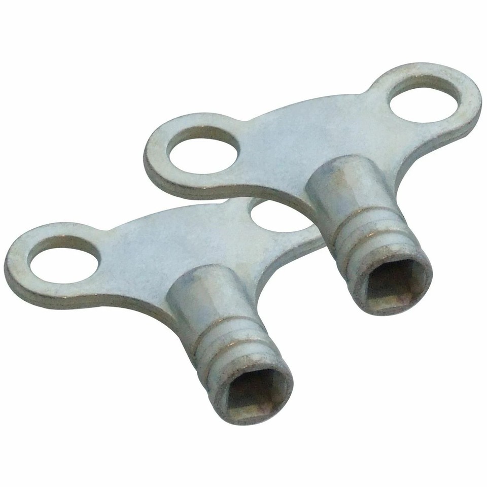 2 x Radiator Plumbing Bleed Bleeding Key Keys Solid Brass for Venting ...