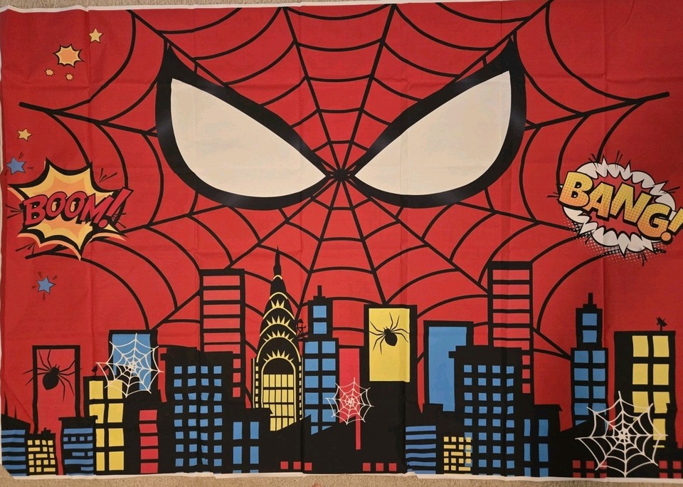 Spidey Spiderman Spiderkid Party Supplies Decorations 4x7ft Photo ...