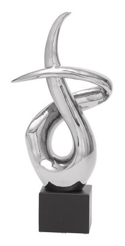 Modern Abstract Swirl Table Sculpture Decor, 22, Silver 815370023524| eBay