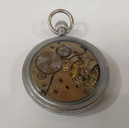 WW2 Military Pocket Watch With Broad Arrow Mark ~ HELVETIA ~ Working ...