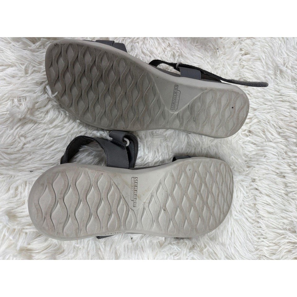 Merrell Sandal Strappy Shoes Womens Size 10 Gray Air Cushion Memory ...