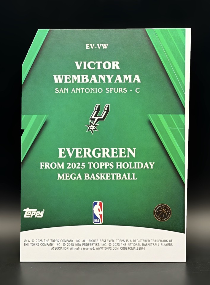 2025 Topps Victor Wembanyama Evergreen Die Cut ERROR CARD! MISCUT SPURS ...