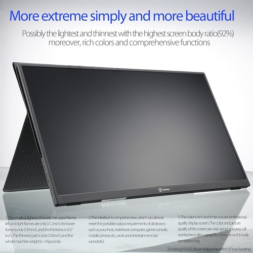 Portable Monitor for Laptop,15.6” FHD 1080P Portable Laptop Monitor ...