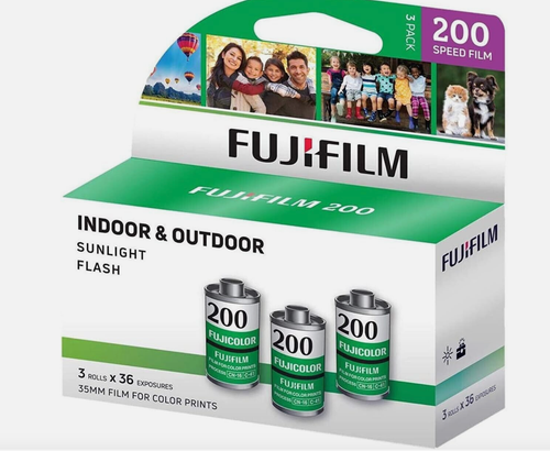 FUJIFILM 200 Color Negative Film (35mm Roll Film, 36 Exposures, 3 Rolls ...