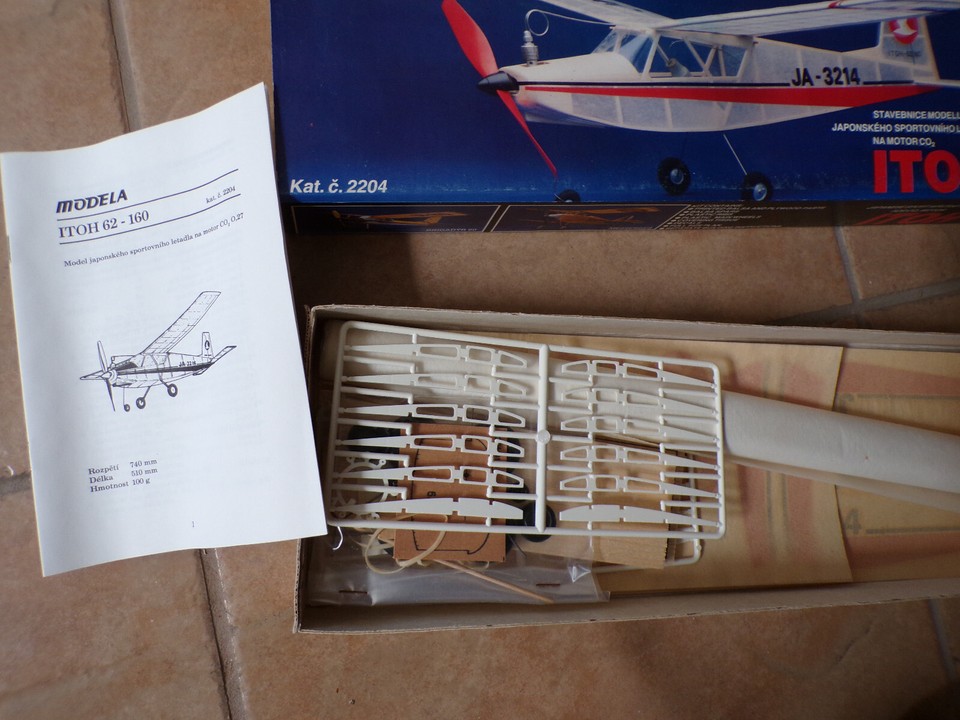 MODELA ITOH 62-160 RC/FREEFLIGHT MODEL AIRPLANE KIT PREVIOUSLY OWNED ...