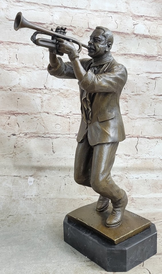 Abstract Art Cast Bronze Musician Sculpture Modernist Statue of a ...