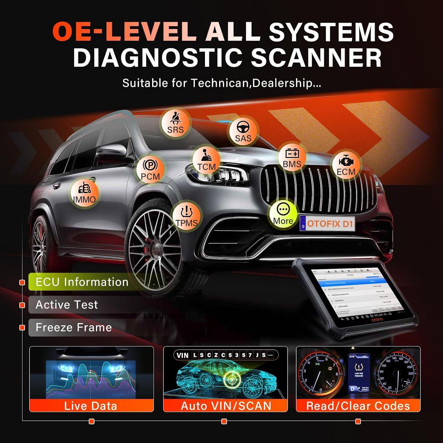 2024 OTOFIX D1 Profi KFZ OBD2 Diagnosegerät Scanner ALLE SYSTEM ECU Key ...