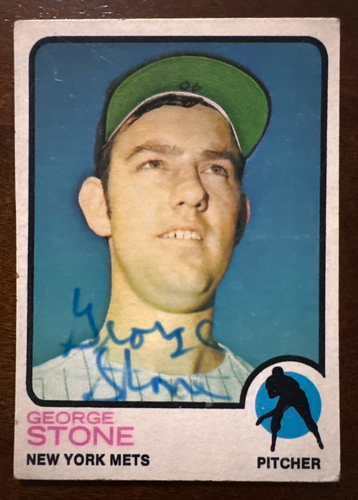1973 Topps GEORGE STONE Autographed Baseball Card #647 METS | eBay UK