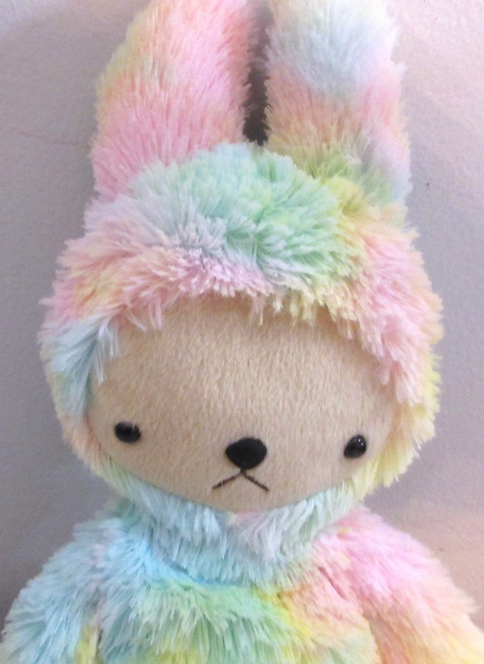 The Land of Nod Plush Sloth As A Bunny Rainbow Stuffed Animal Toy Lovey ...