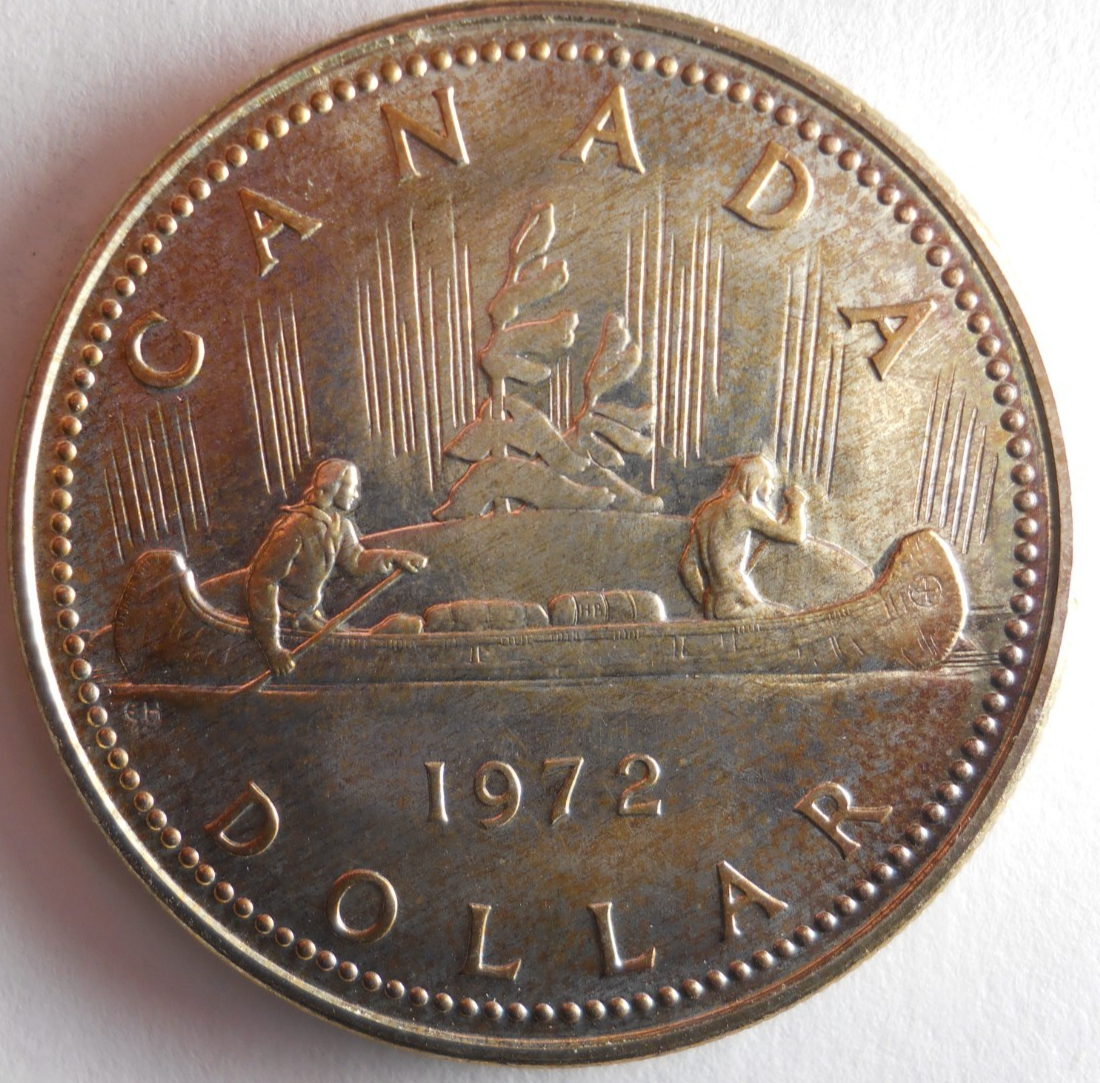 1972 CANADA DOLLAR - AU/UNC - Great Large Silver Coin - Lot #J8 | eBay