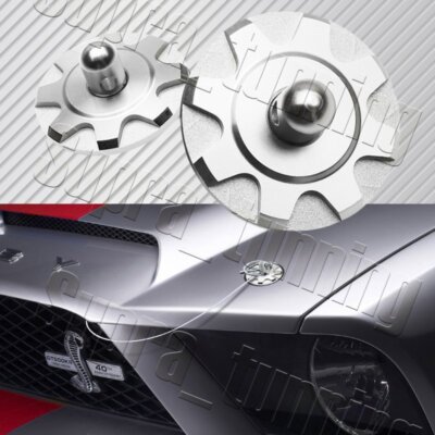 Silver Aluminum Hardware Bonnet Racing Hood Pin Lock Appearance Kit ...