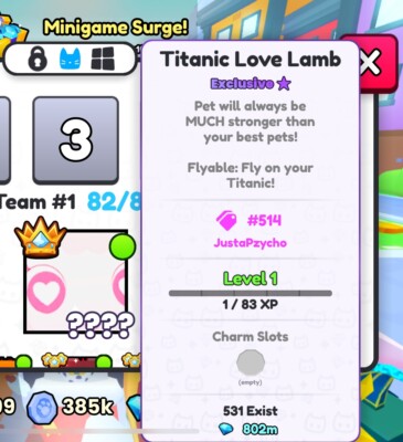 PET SIM 99 TITANIC Love Lamb | eBay