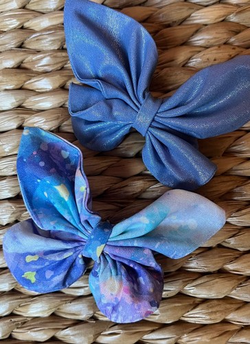 2 Handmade Floral Flower Toddler Hair Clips Bow Accessories Spring ...