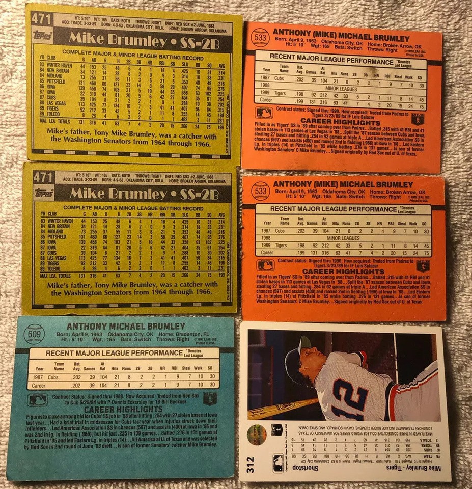 Mike Brumley Baseball Cards | eBay