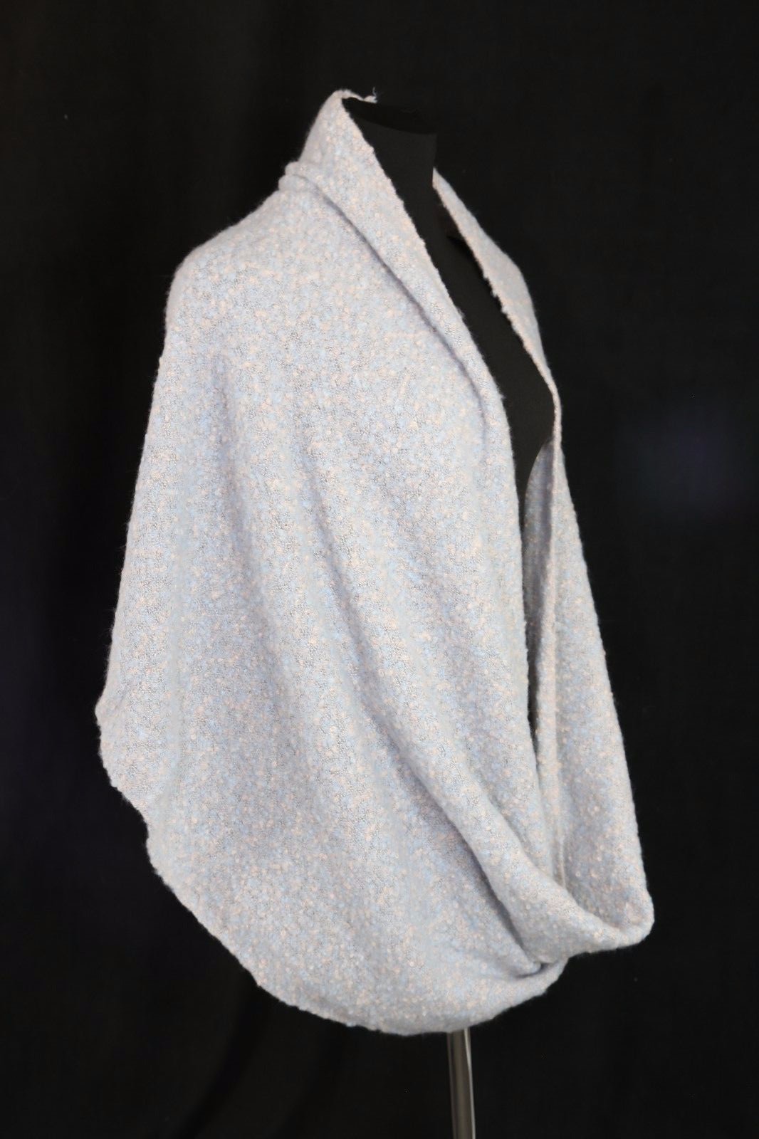 Soft Powder Blue & Beige Marled Blanket Infinity Scarf B3 | eBay