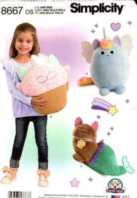 Simplicity Sewing Pattern 8667 Soft Toys Kitties Cat Softies UniKitty ...