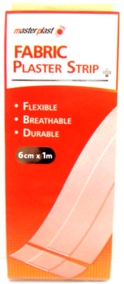 Masterplast Fabric Plaster Strip 6cm x 1m Flexible Breathable Durable ...