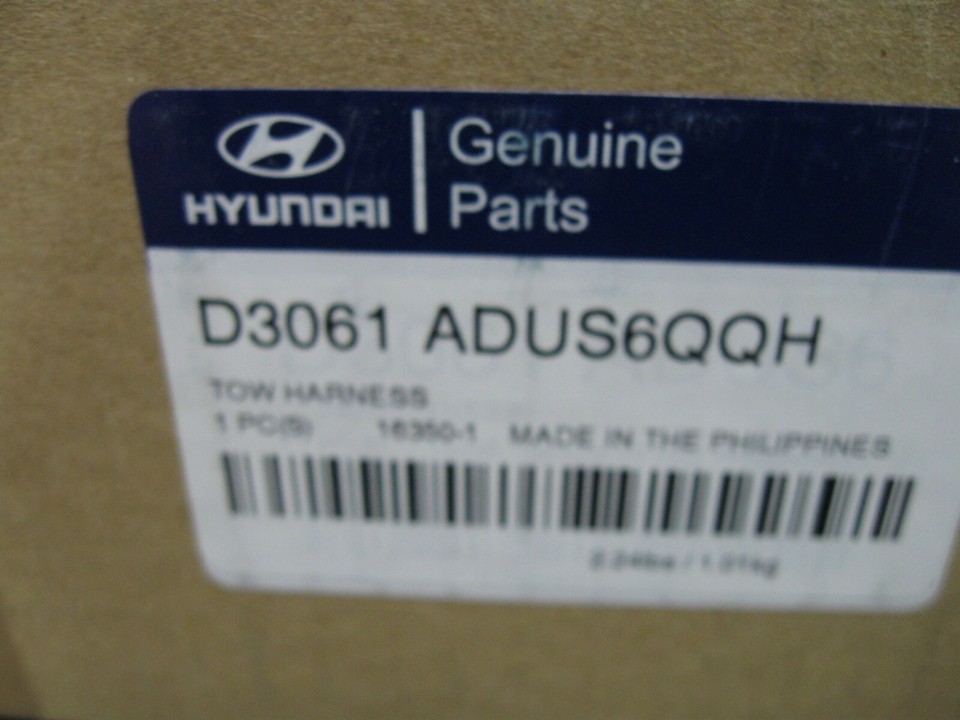 NEW GENUINE HYUNDAI TOW HITCH HARNESS FOR 15-17 TUCSON (PN D3061 ...