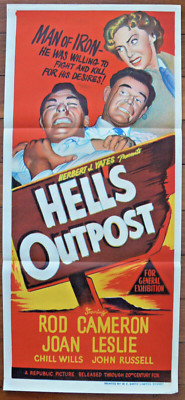 HELL’S OUTPOST Original 1954 Australian Daybill Movie Poster Rod ...