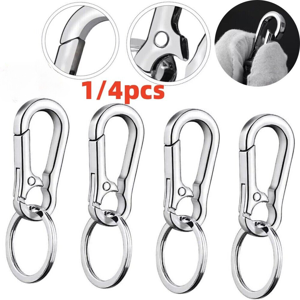 Metal Keychain Carabiner Clip Keyring Key Ring Chain Clips Hook Holder ...
