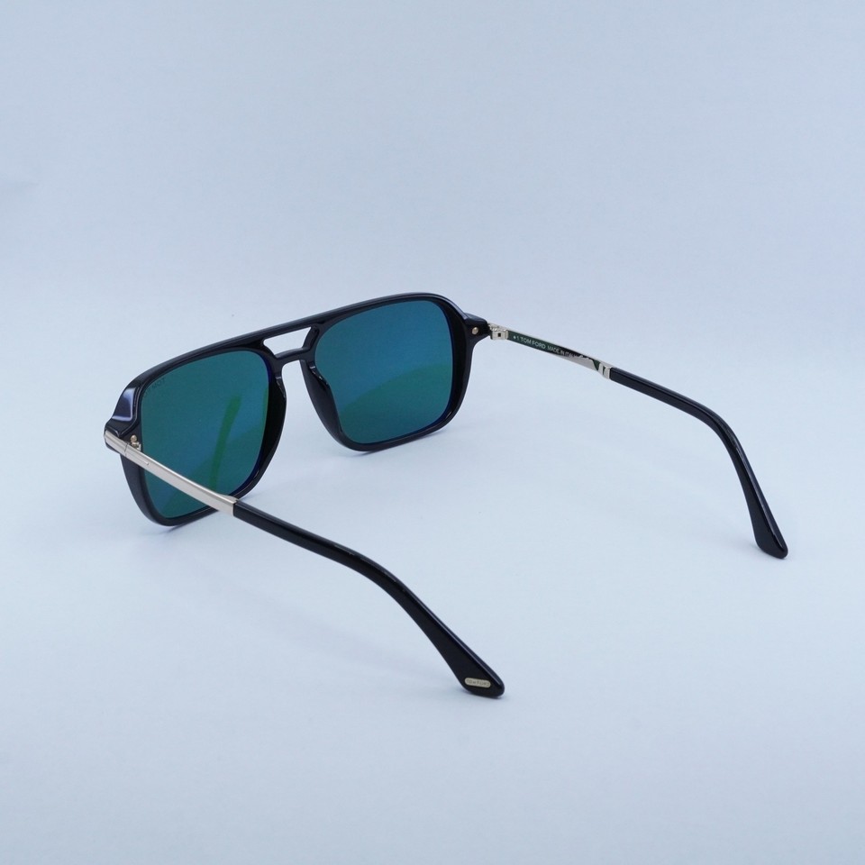 New TOM FORD FT0910 01N Shiny Black With Shiny Rose Gold/Green 59-16 ...