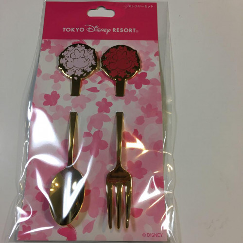 Disney Resort Sakura Minnie Mouse Cutlery Set Spoon Fork Flatware ...