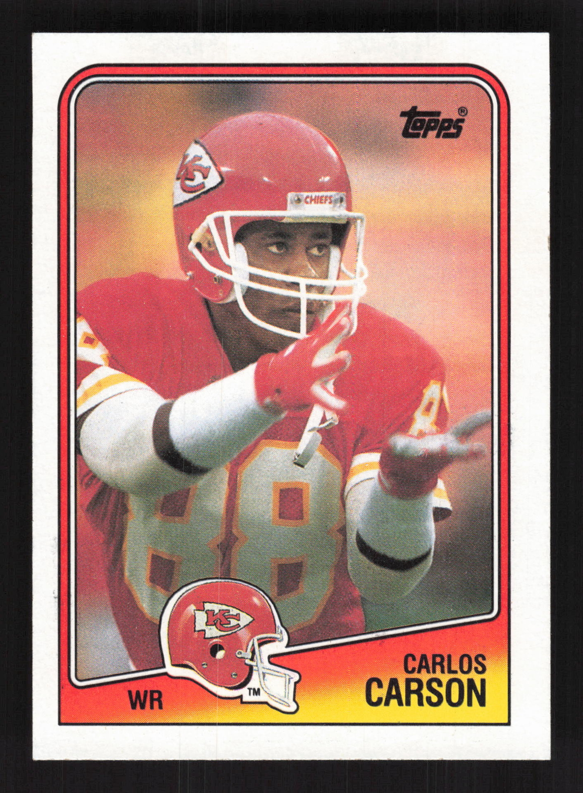 1988 Topps Carlos Carson #366 Kansas City Chiefs | eBay