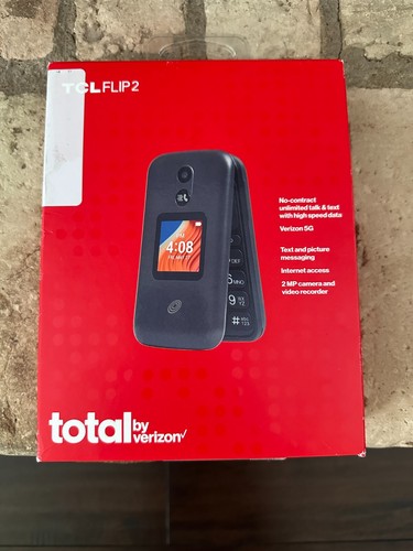 TCL Flip 2 Prepaid Flip Phone Gray 16GB 5G LTE TOTAL BY VERIZON | eBay