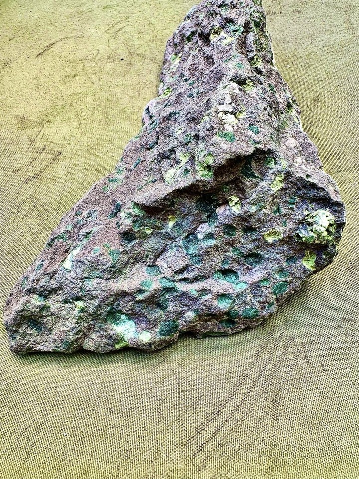 2 Large Basalt Rocks w/ High Quality Isle Royale Greenstone Gems ...