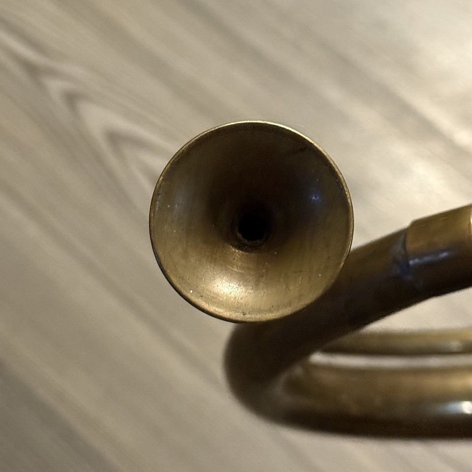 Antique Solid Brass Musical Instrument French Horn Decorative | eBay