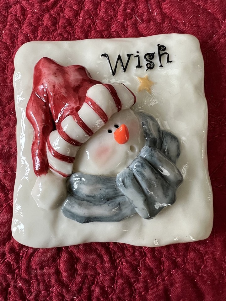 NW BLIZZARD - NW2602- "3 SNOWMAN MAGNETS - BELIEVE, DREAM, WISH." - New ...