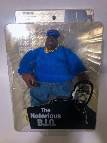 Mezco Notorious B.I.G. Action Figure Rap Stars Microphone & Chain Hop ...