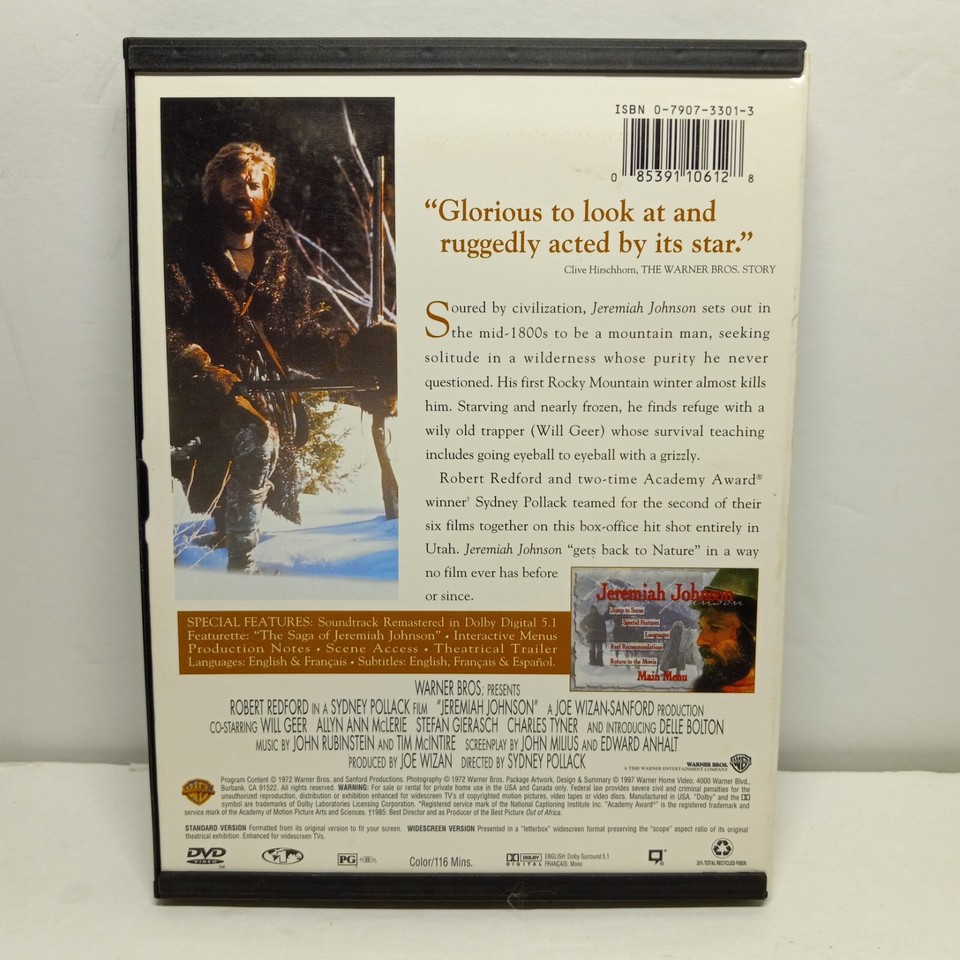 Jeremiah Johnson (DVD) Warner Bros. 1972 Robert Redford | eBay