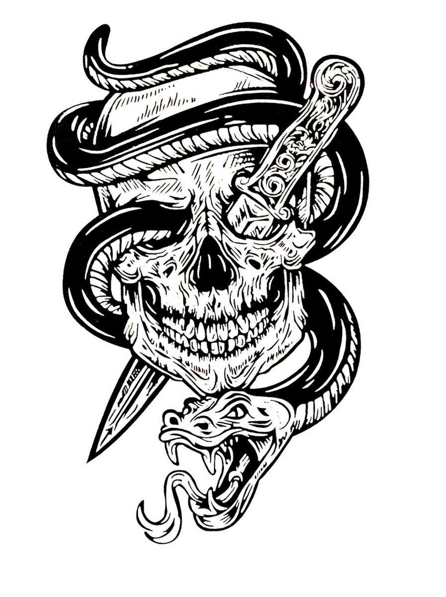 Sick Skull Designs Flaming Skull PNG, Gothic Skull Design, Halloween