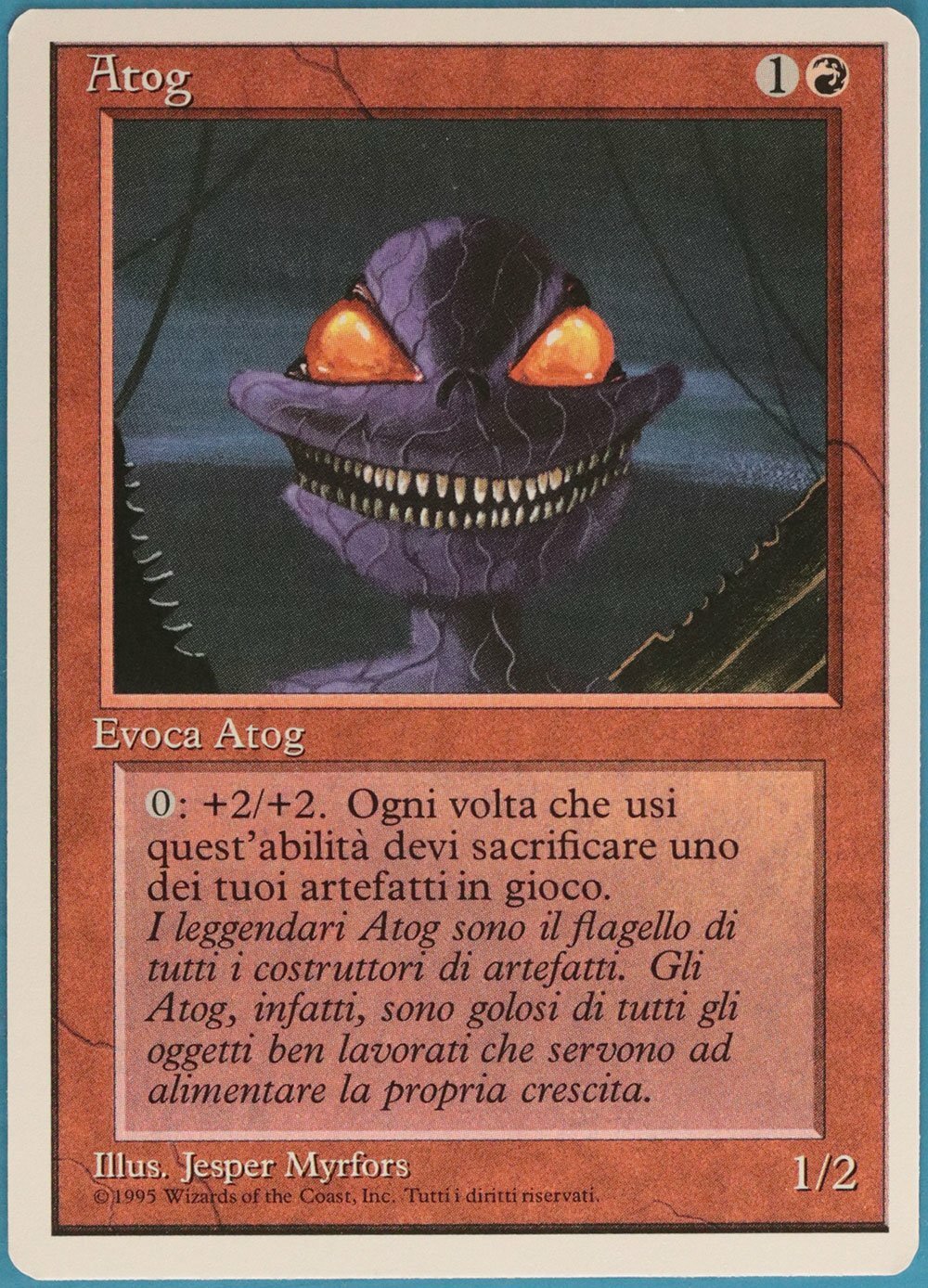 Atog (WB) Revised (ITALIAN) NM Red Common MAGIC MTG CARD (ID# 105114 ...