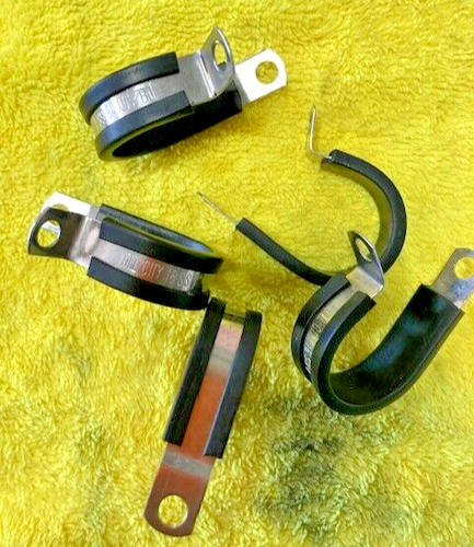 1 " LOOM/HOSE/ ADEL CLAMP, Neoprene Cushioned Cover Stainless Steel 10 ...