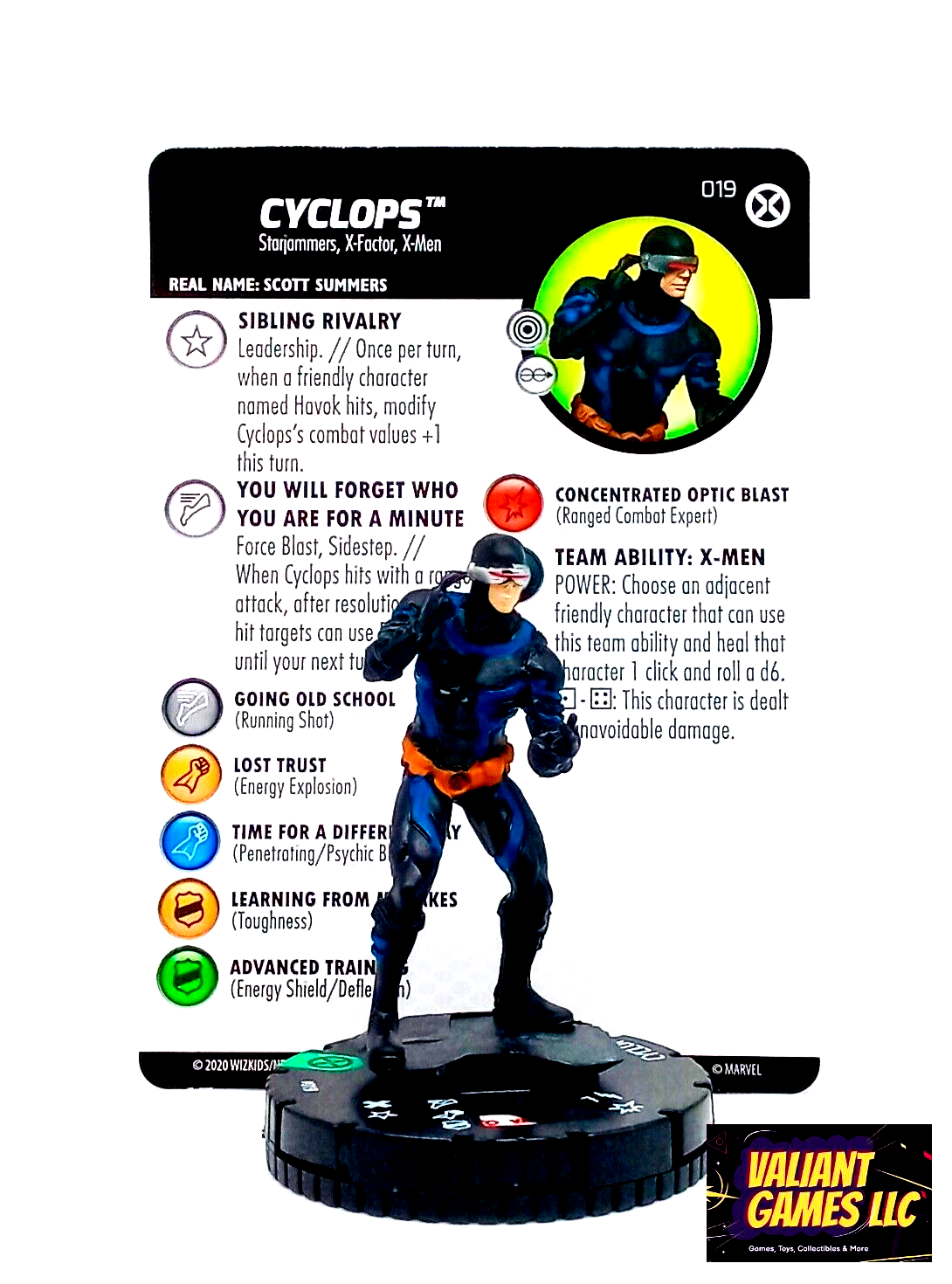 Marvel Heroclix Cyclops #019 w/ Card House of X Set | eBay