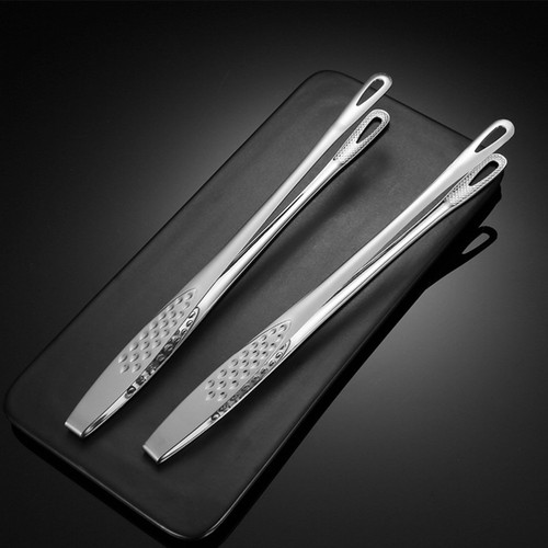 2 pcs kitchen utensil holder Stainless Steel Food Tongs Serving Tongs ...