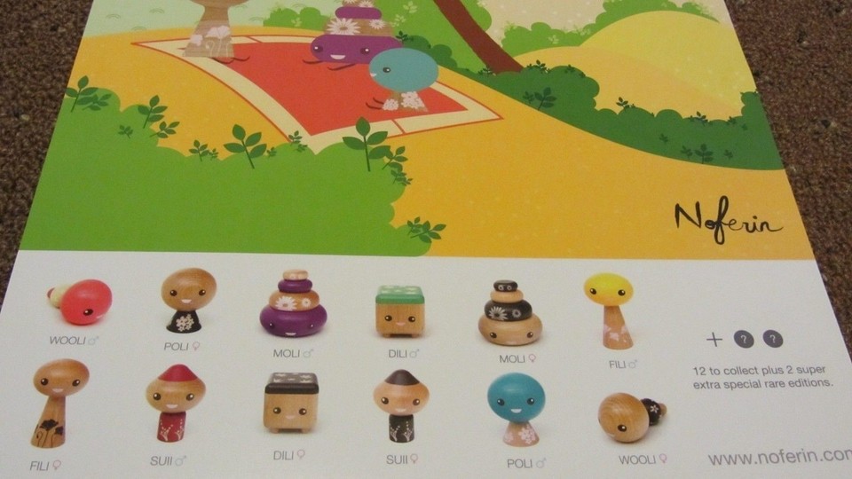 5 Lot Noferin POSTER - JIBIBUTS wooden blindbox series - 11" x 17" | eBay