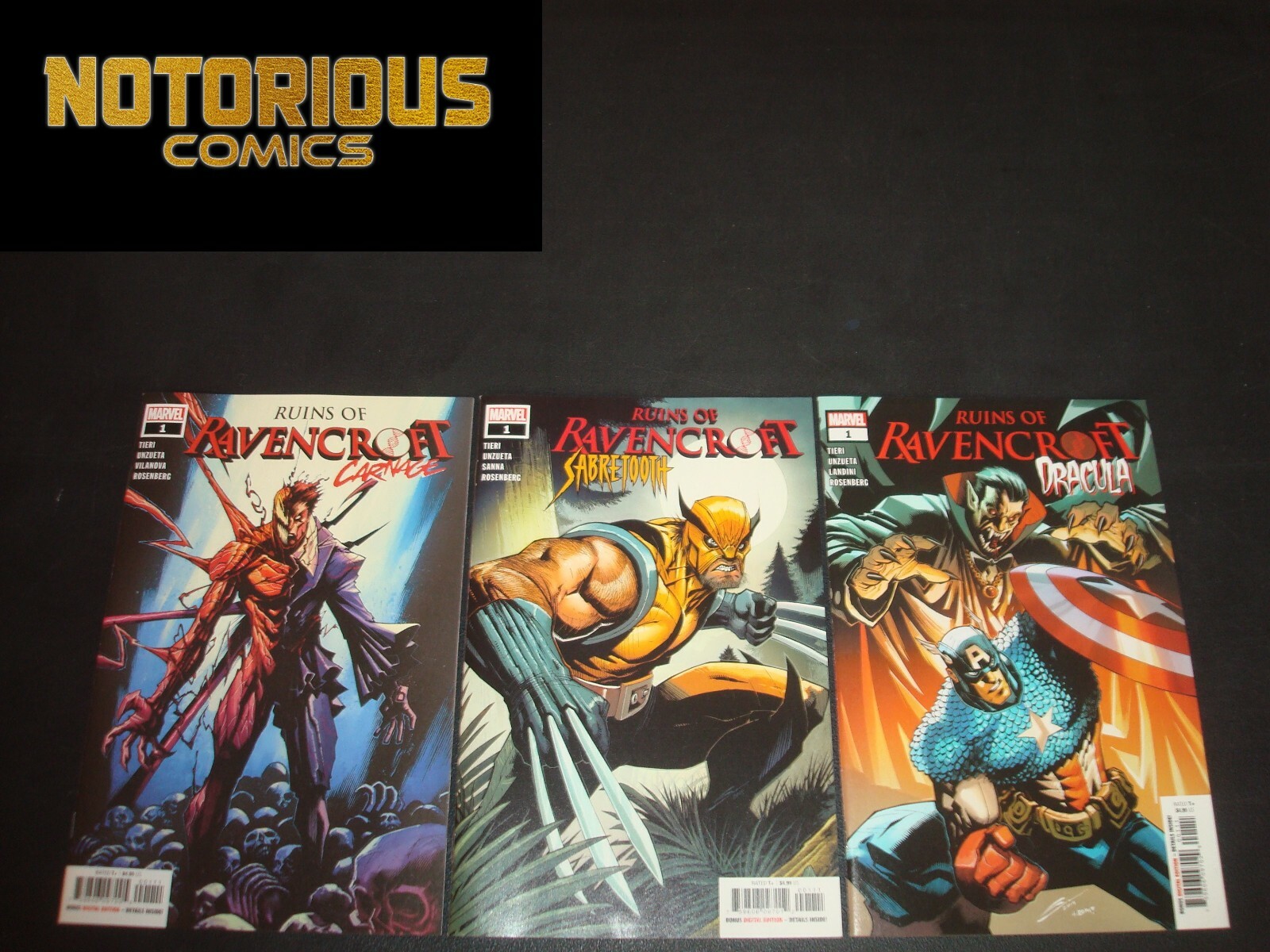 Ruins of Ravencroft 1-3 Complete Carnage Sabretooth Dracula Comic Lot ...