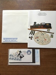 USPS MINT SET OF 1982 DEFINITIVE STAMPS & POSTAL STATIONARY KIT # 830 ...
