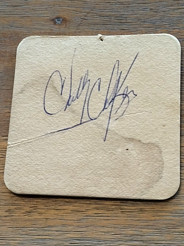 1970's Chubby Checker Autograph on Back of Pat O'Briens's New Orleans ...