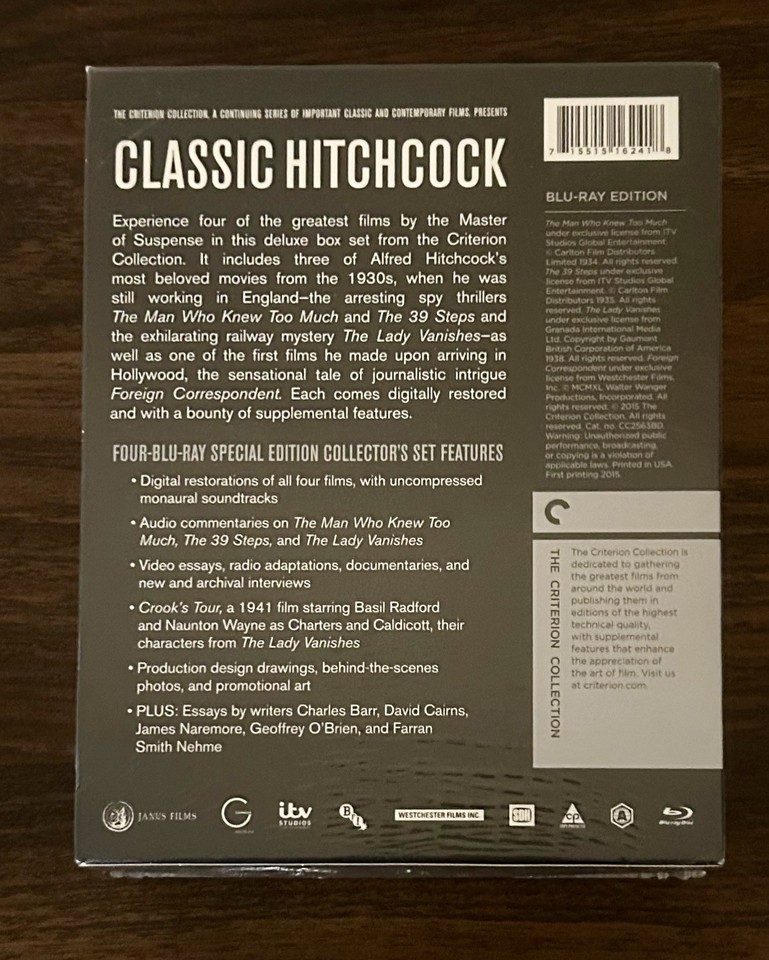 Classic Hitchcock: Criterion Collection (Blu-ray , 2015) Brand New, Sealed 715515162418| eBay