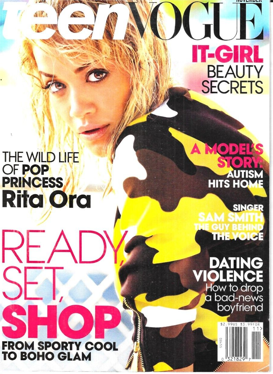 Teen Vogue Magazine Rita Ora Sam Smith A Model With Autism Beauty ...