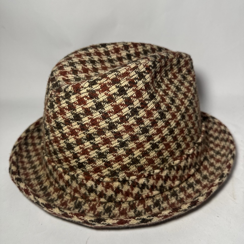 Vintage Resistol Fedora Dress Plaid Red Black 50s 60s | eBay