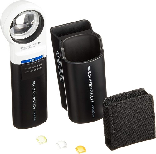 Eschenbach mobiluxLED+mobase LED wide light magnifier & stand 35mmΦ 12 ...