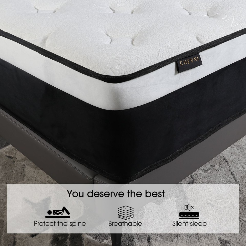 10/12/14" Twin Full Queen King Mattress Hybrid Spring Memory Foam Bed ...