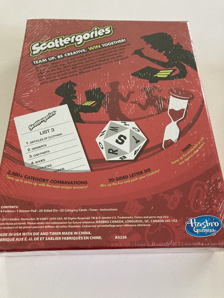 Hasbro Scattergories Board Game New | eBay