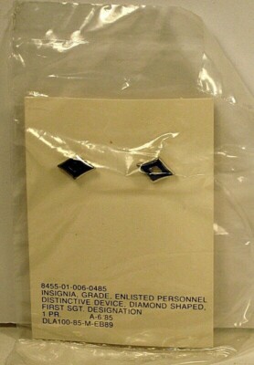 USAF US Air Force First Sergeant Diamond Insignia Pin Pair Rare ...
