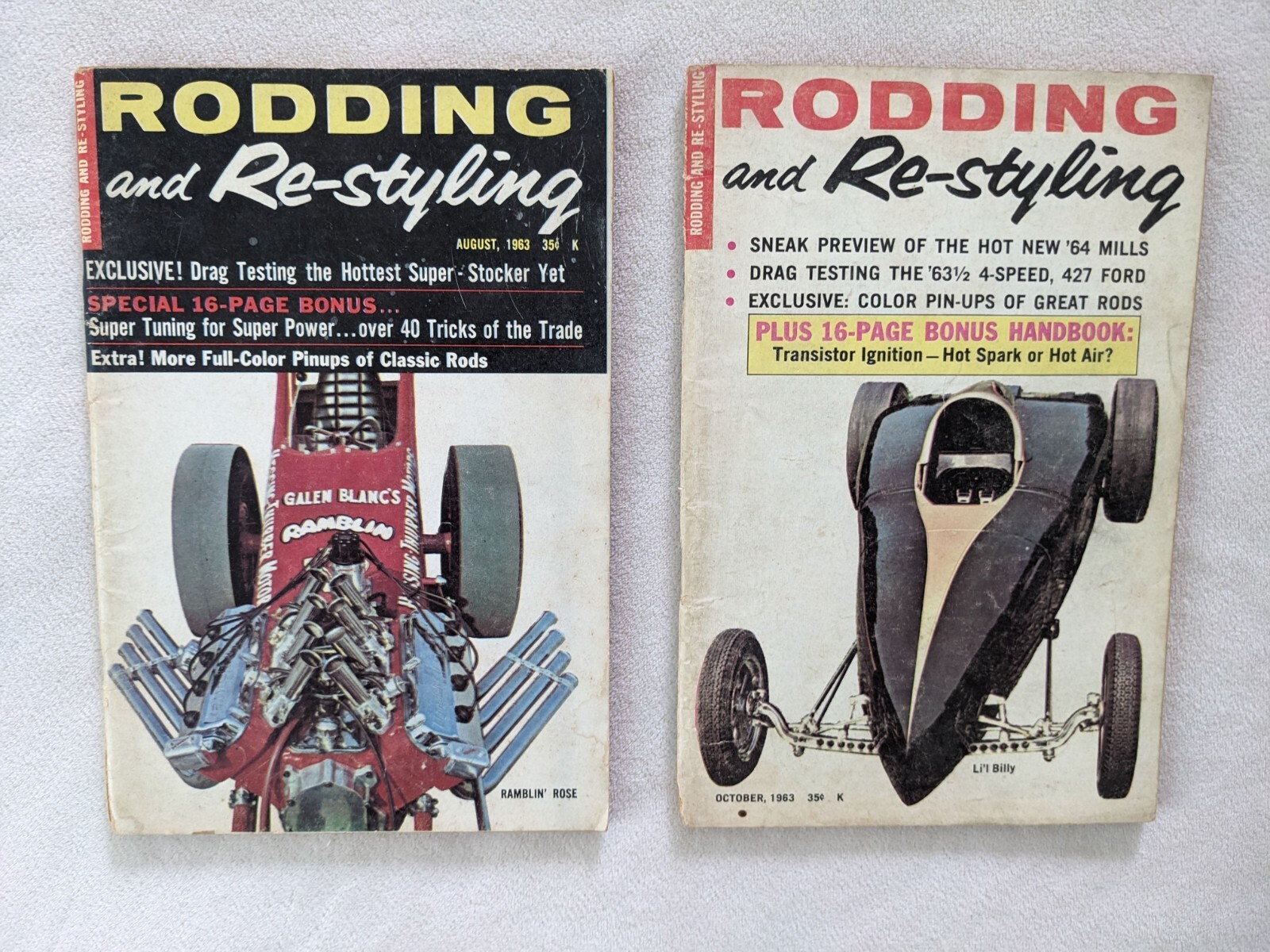 Lot of 2 Rodding and Restyling Magazines - Jul/Aug and Sept/Oct 1963 ...